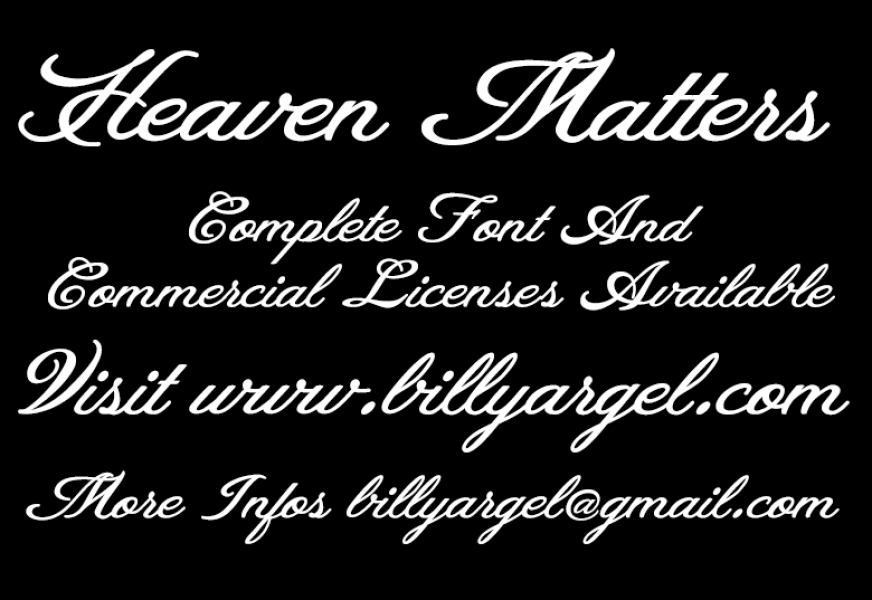 Heaven Matters Personal Use Font · 1001 Fonts