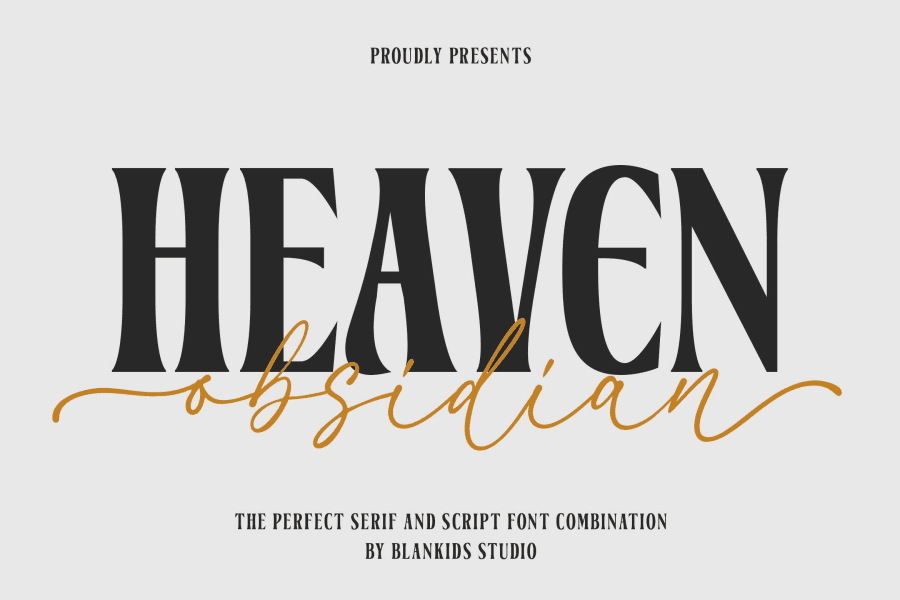 Heaven Obsidian Font Family · 1001 Fonts