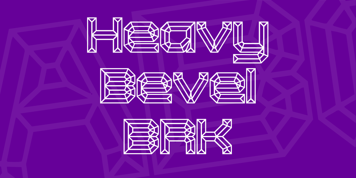 Heavy Bevel BRK Font · 1001 Fonts