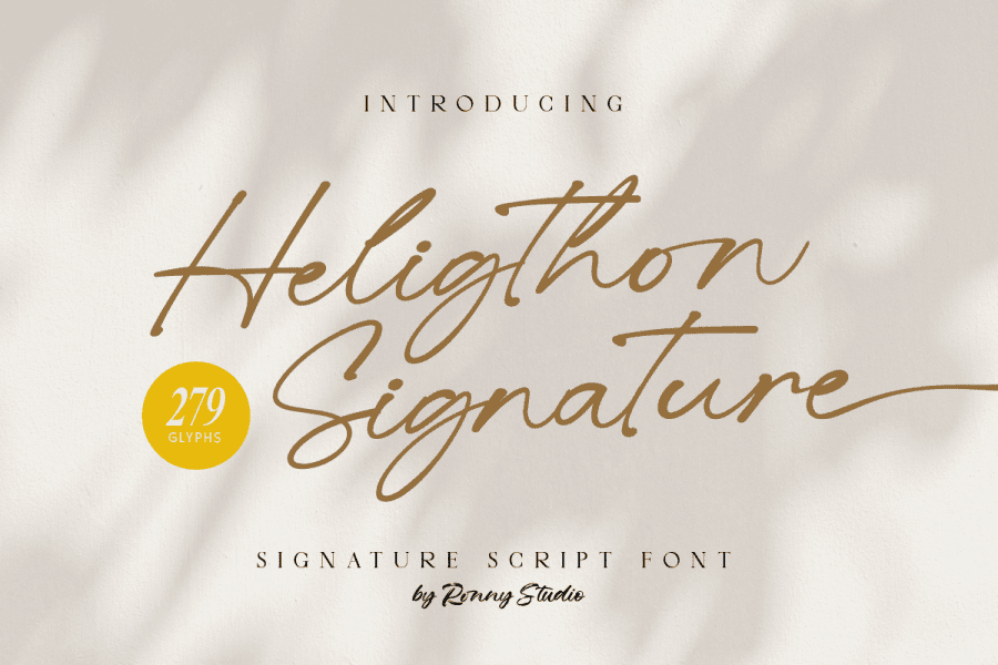Heligthon Signature Font · 1001 Fonts