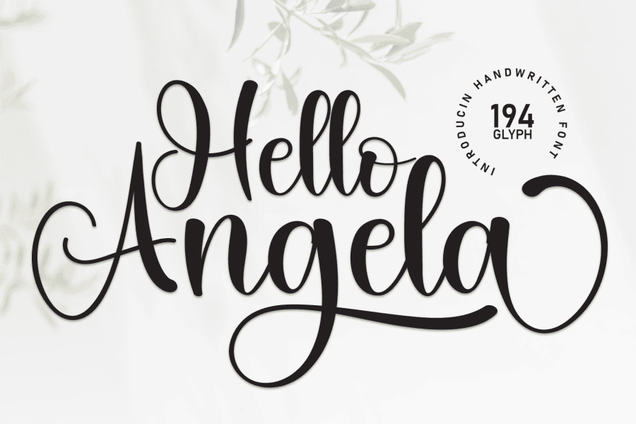 Hello Angela Font · 1001 Fonts