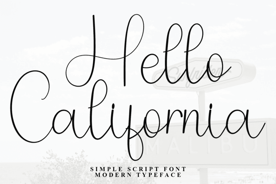 Hello California Font · 1001 Fonts