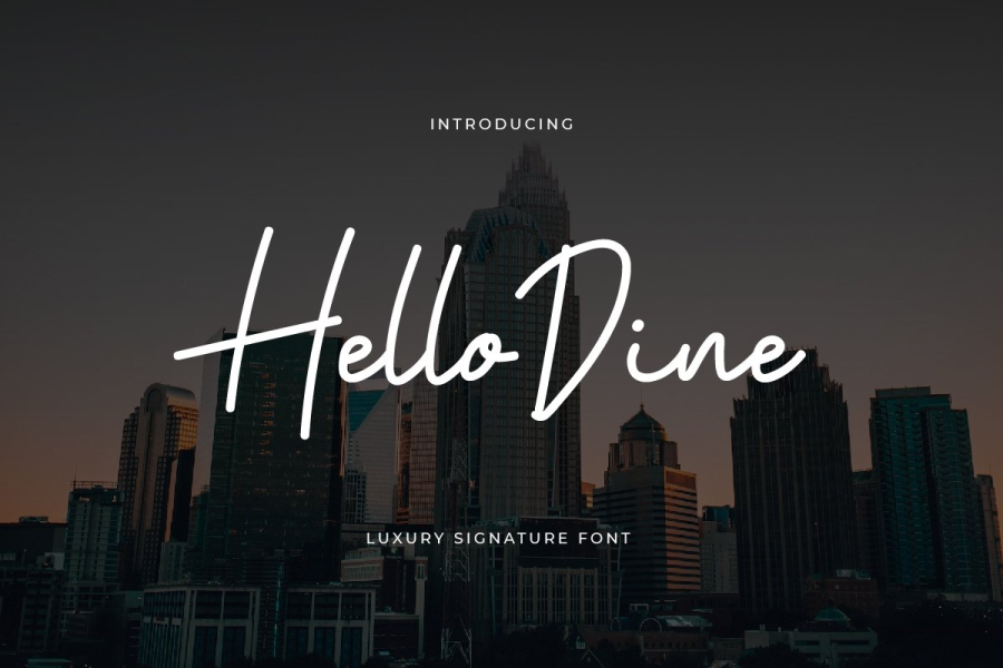 Hello Dine Font · 1001 Fonts