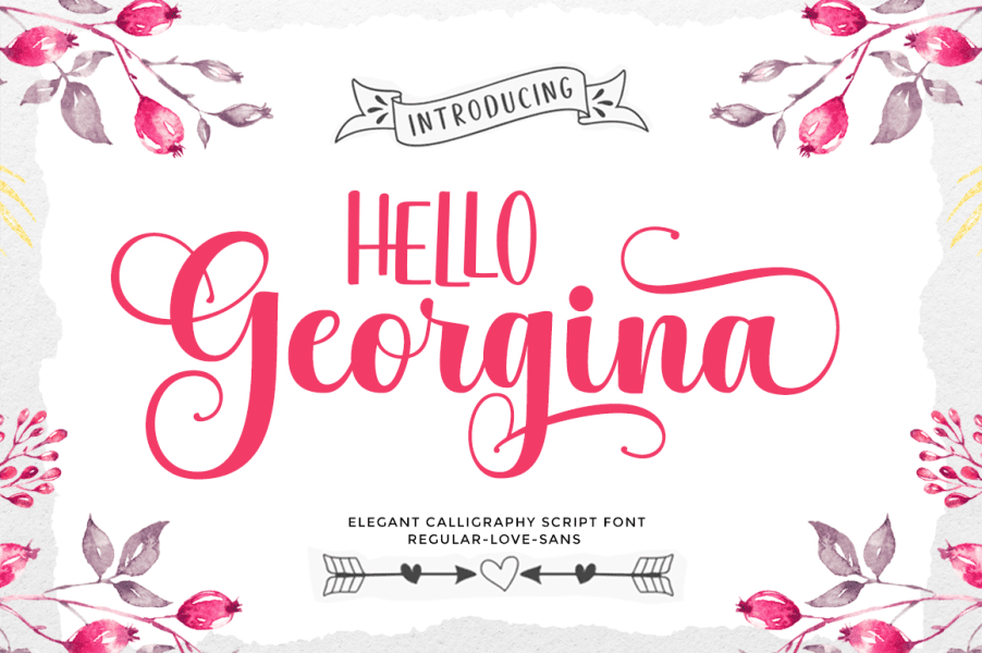 Hello Georgina Script Font · 1001 Fonts