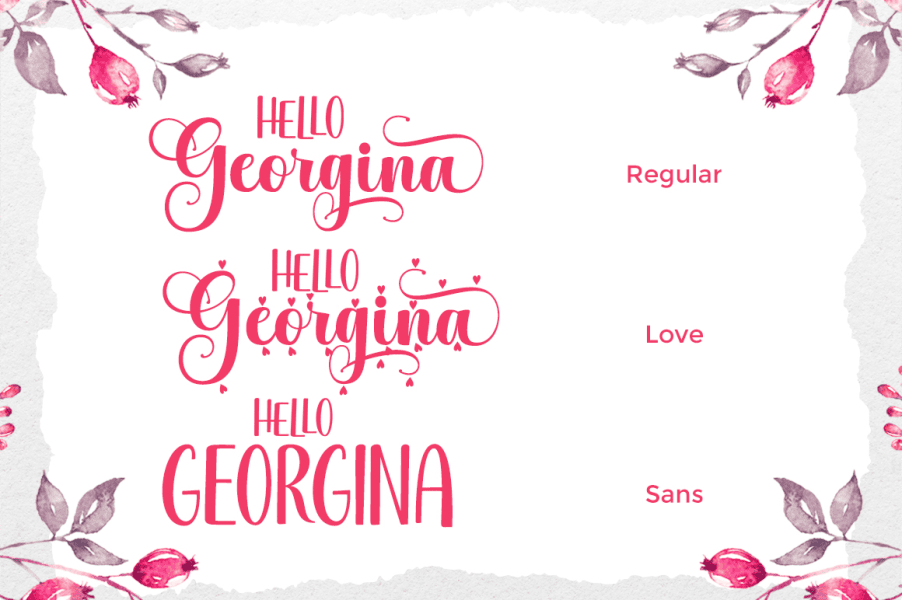 Hello Georgina Script Font · 1001 Fonts