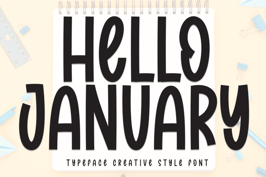 Hello January Font · 1001 Fonts