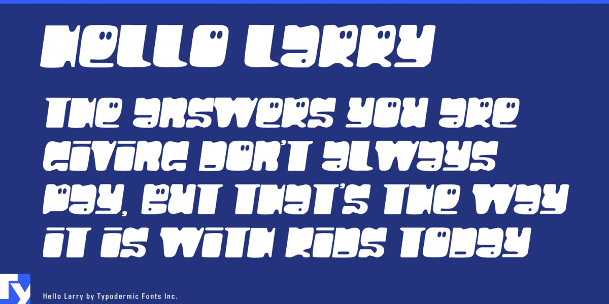 Hello Larry Font · 1001 Fonts