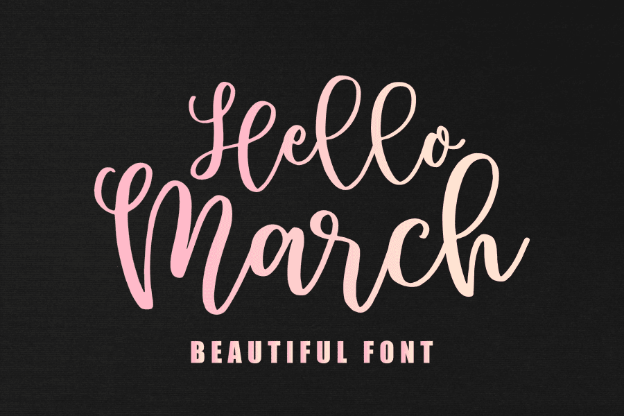 Hello March Font · 1001 Fonts