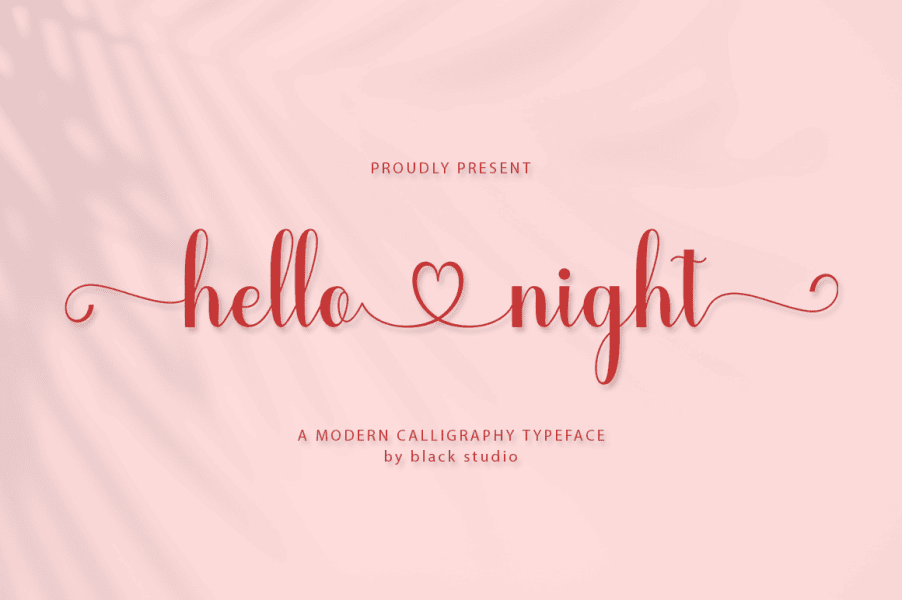 Hello Night Font · 1001 Fonts