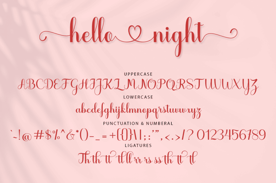Hello Night Font · 1001 Fonts