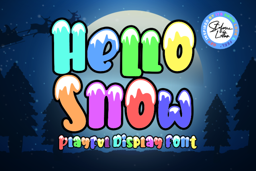 Hello Snow - Personal use Font · 1001 Fonts