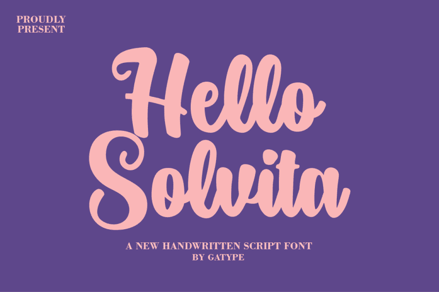 Hello Solvita Font · 1001 Fonts