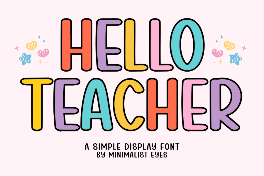 Hello Teacher Font · 1001 Fonts