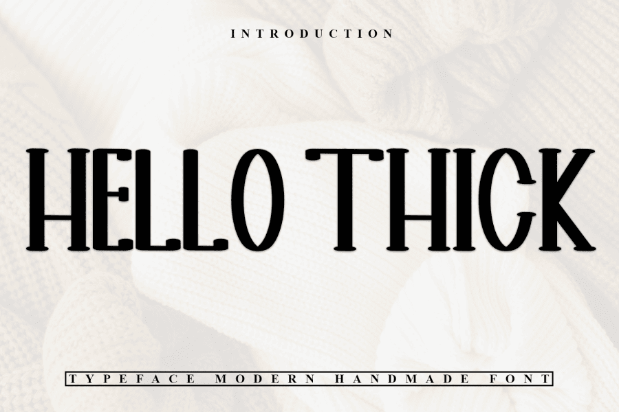 Hello Thick Font · 1001 Fonts