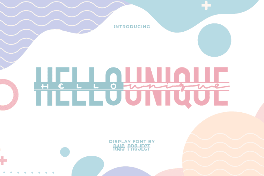 Hello Unique Demo Font · 1001 Fonts