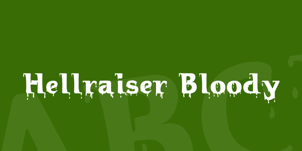 Hellraiser Bloody Font · 1001 Fonts