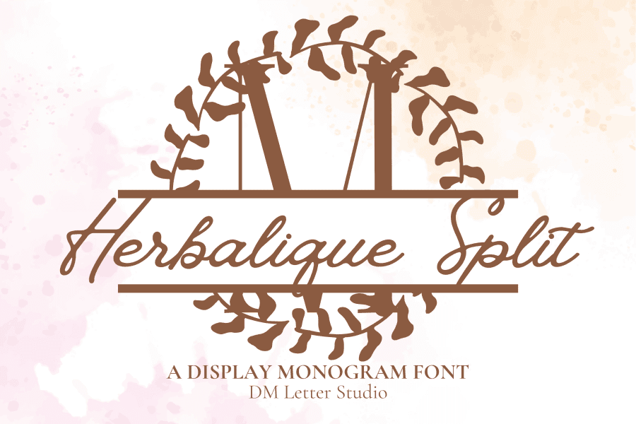1 Free Boho Floral Split Monogram Font · 1001 Fonts