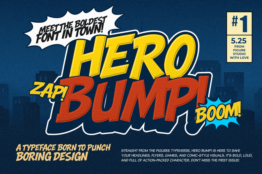 Hero Bump Font · 1001 Fonts