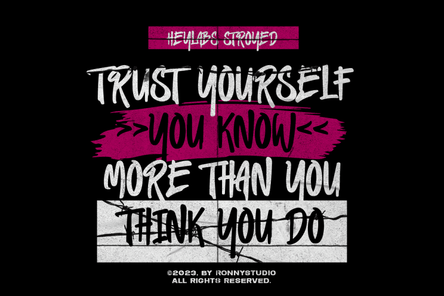 Heylabs Stroyed Font · 1001 Fonts