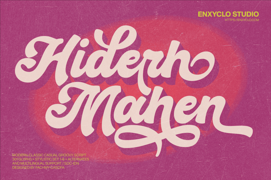 Hiderh Mahen Demo Font · 1001 Fonts