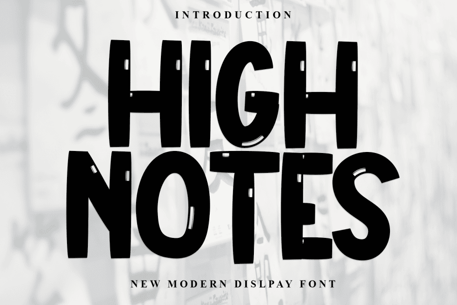 HIGH NOTES Font · 1001 Fonts