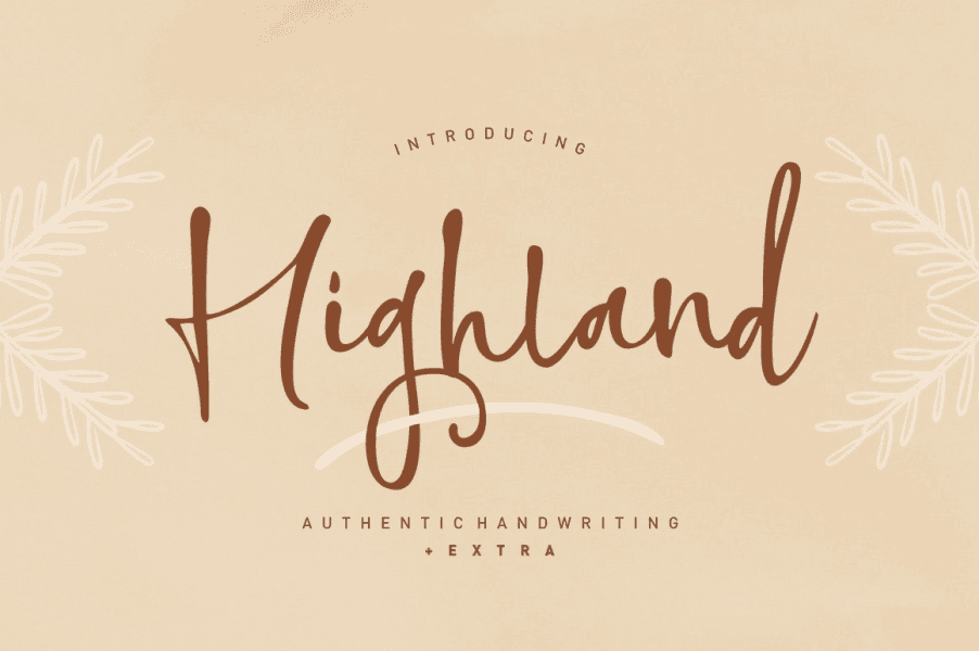 Highland Script Font Family · 1001 Fonts