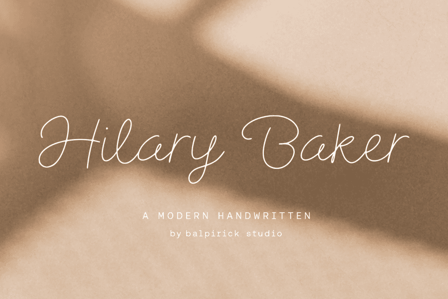 Hilary Baker Font · 1001 Fonts