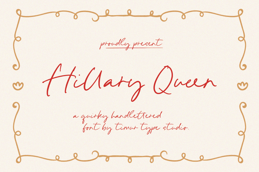 Hillary Queen Font · 1001 Fonts