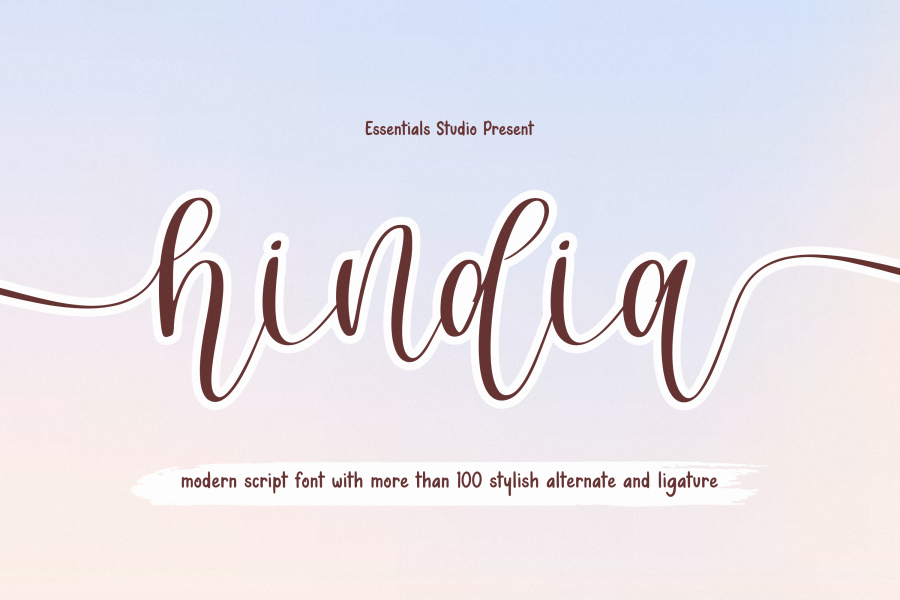 hindia Font · 1001 Fonts