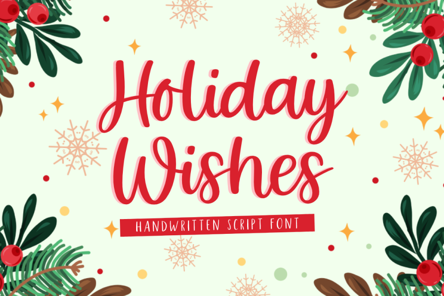 Holiday Wishes Font · 1001 Fonts