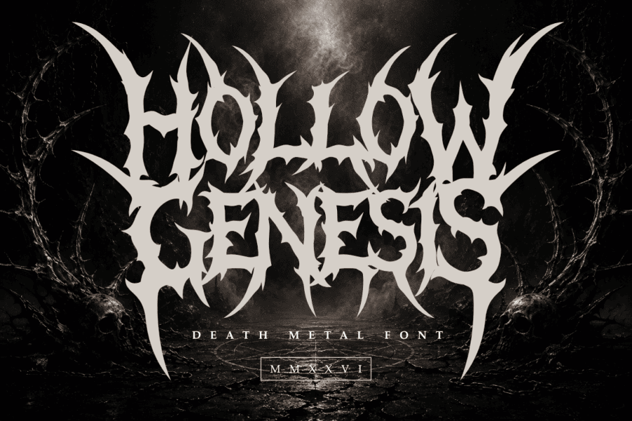 1 Free Hollow, Interlocking Font · 1001 Fonts