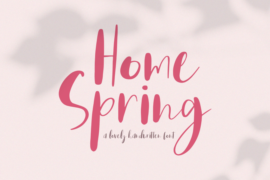 Home Spring Font · 1001 Fonts