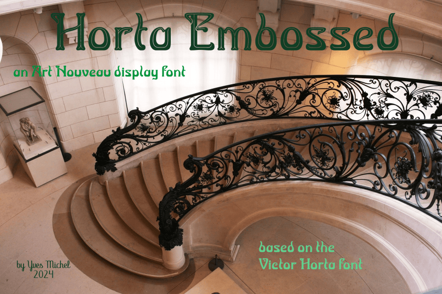 Horta Embossed Font · 1001 Fonts