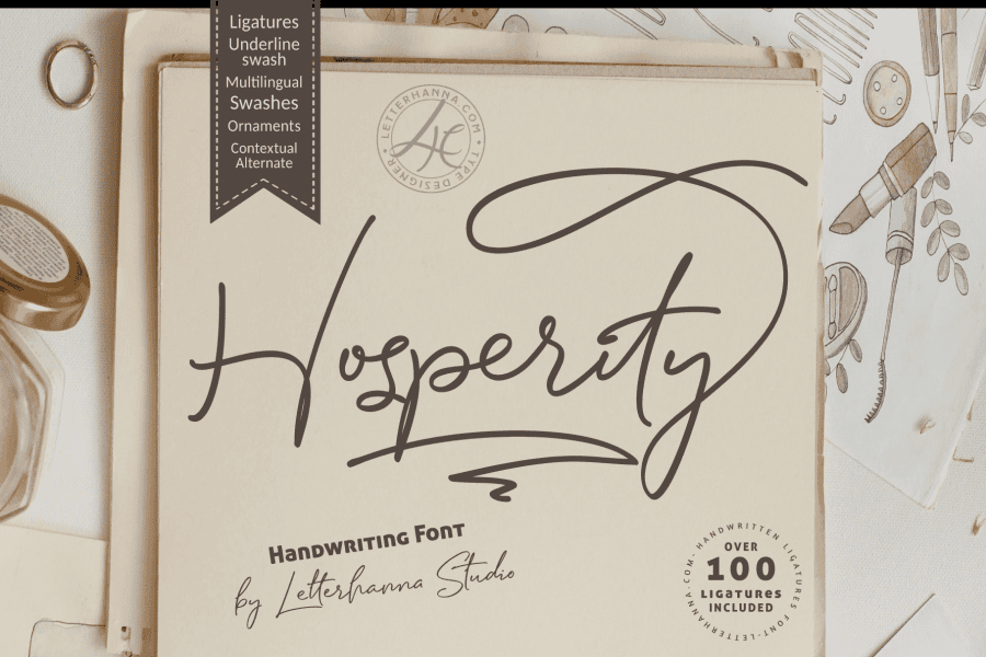 Hosperity Font · 1001 Fonts
