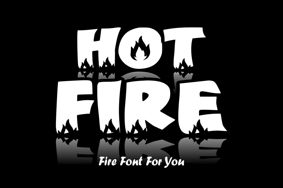 1 Free Fireplace, Hot, White Font · 1001 Fonts