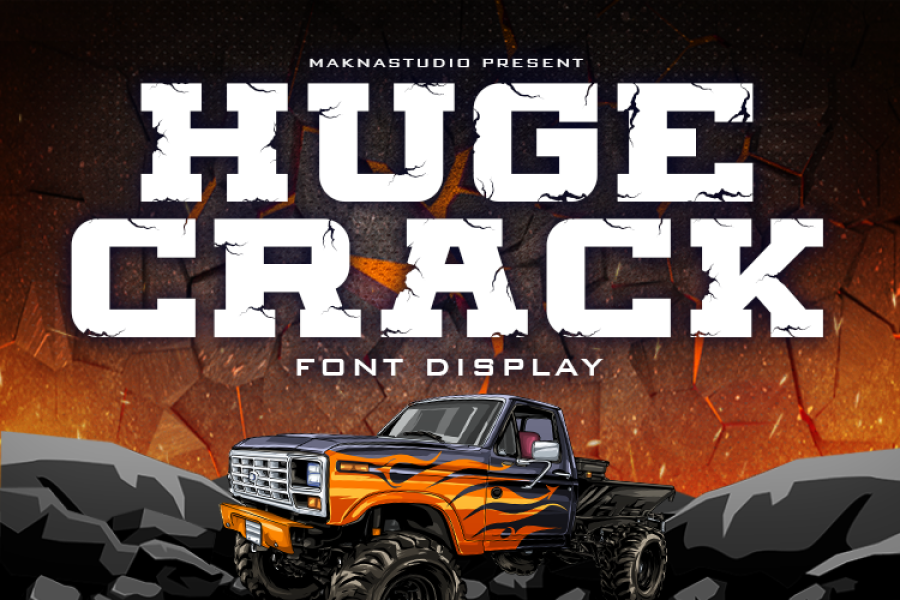 HUGE CRACK Font · 1001 Fonts