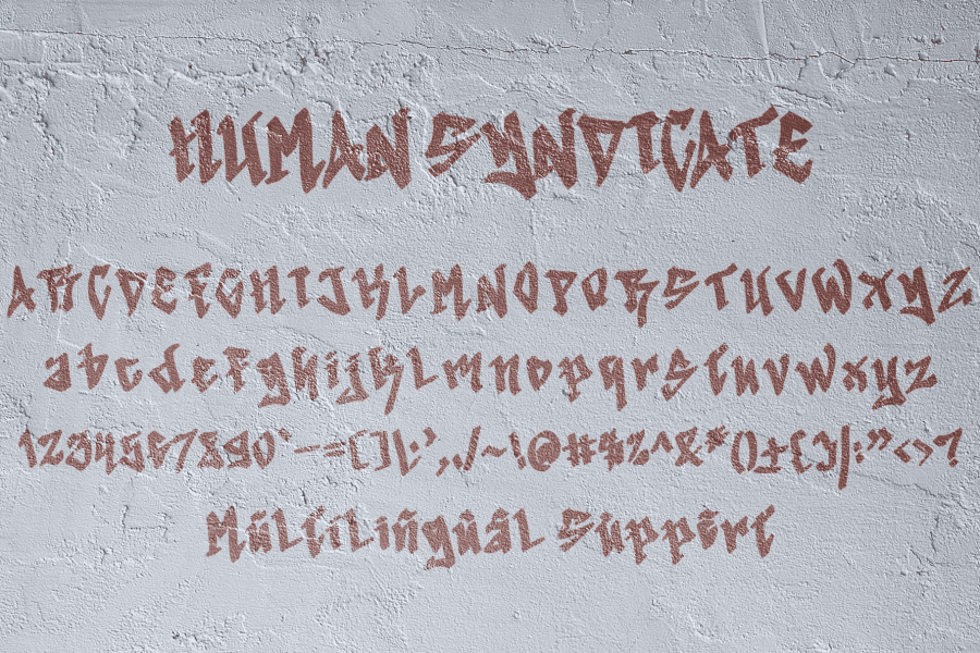 Human Syndicate - 1 Font · 1001 Fonts
