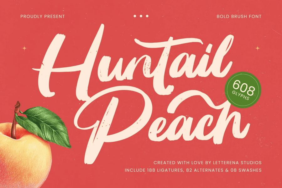 Huntail Peach DEMO VERSION Font · 1001 Fonts