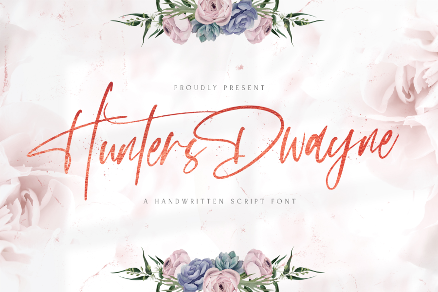 Hunthers Dwayne Font · 1001 Fonts