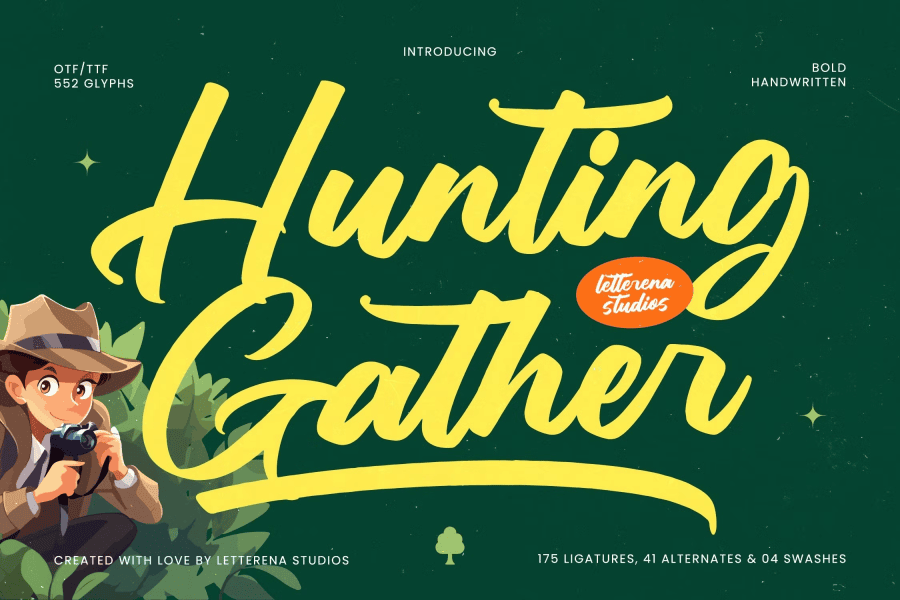 Hunting Gather DEMO VERSION Font · 1001 Fonts