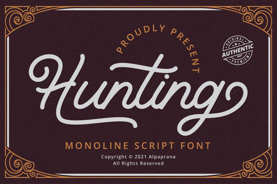 Hunting Script Font · 1001 Fonts