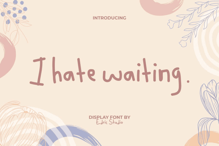 I Hate Waiting Demo Font · 1001 Fonts