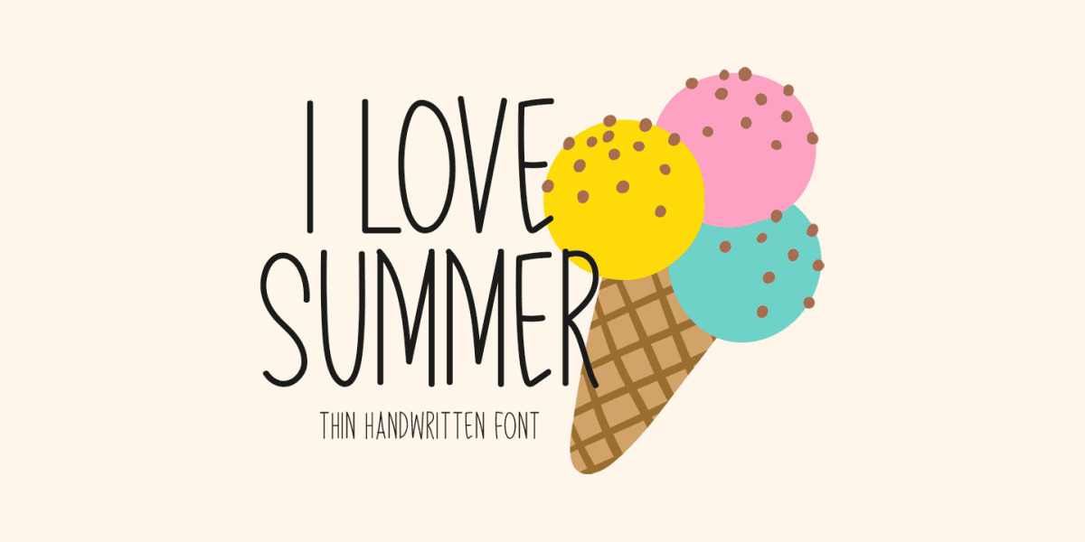 I Love Summer Font · 1001 Fonts