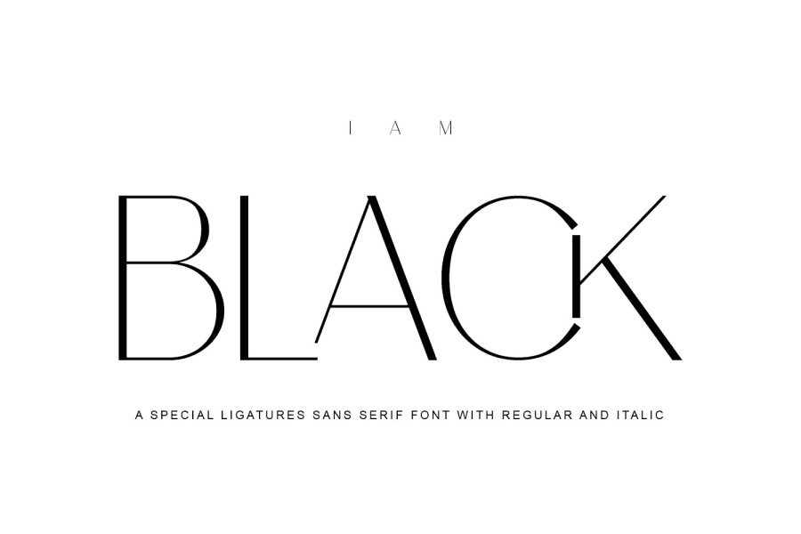 IAM BLACK Font · 1001 Fonts