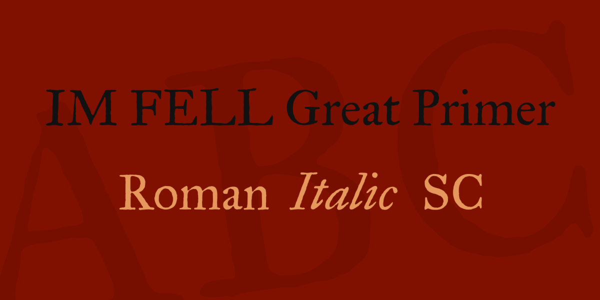 IM FELL Great Primer Font Family · 1001 Fonts