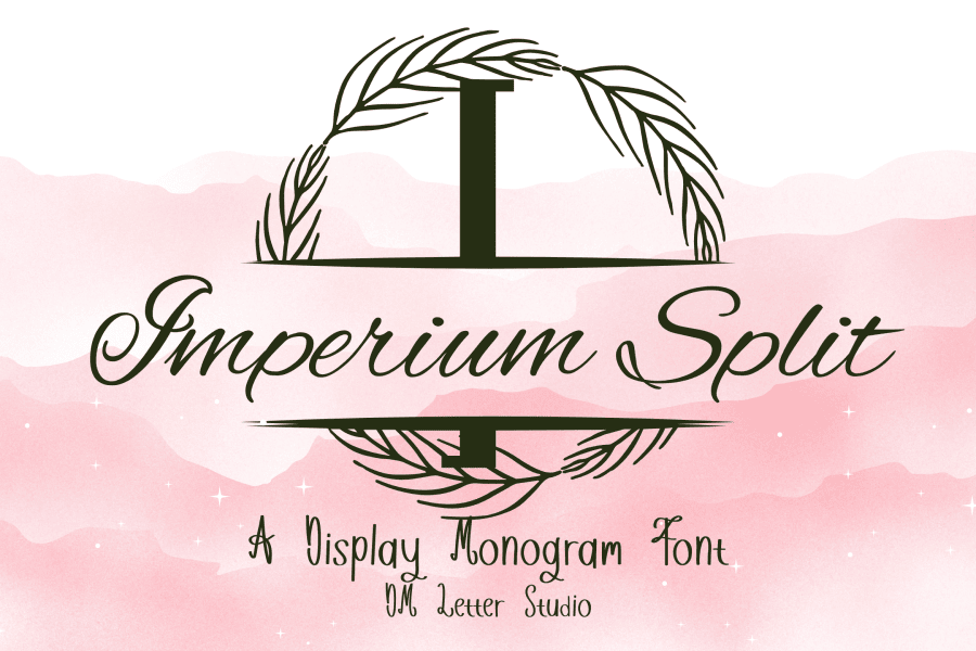 2 Free Luxury, Split, Uppercase Monogram Fonts · 1001 Fonts