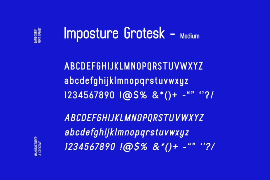 Imposture Grotesk Font Family · 1001 Fonts