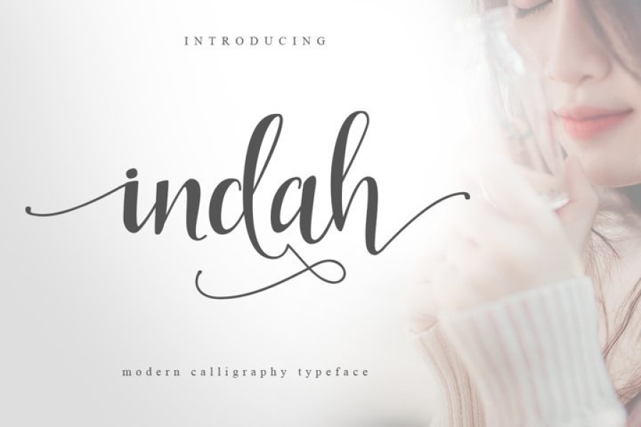 Indah Script Font · 1001 Fonts