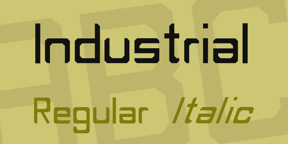 Industrial Font Family · 1001 Fonts