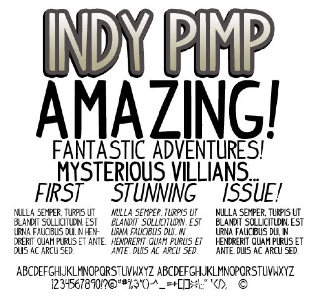 Indy Pimp Font Family · 1001 Fonts